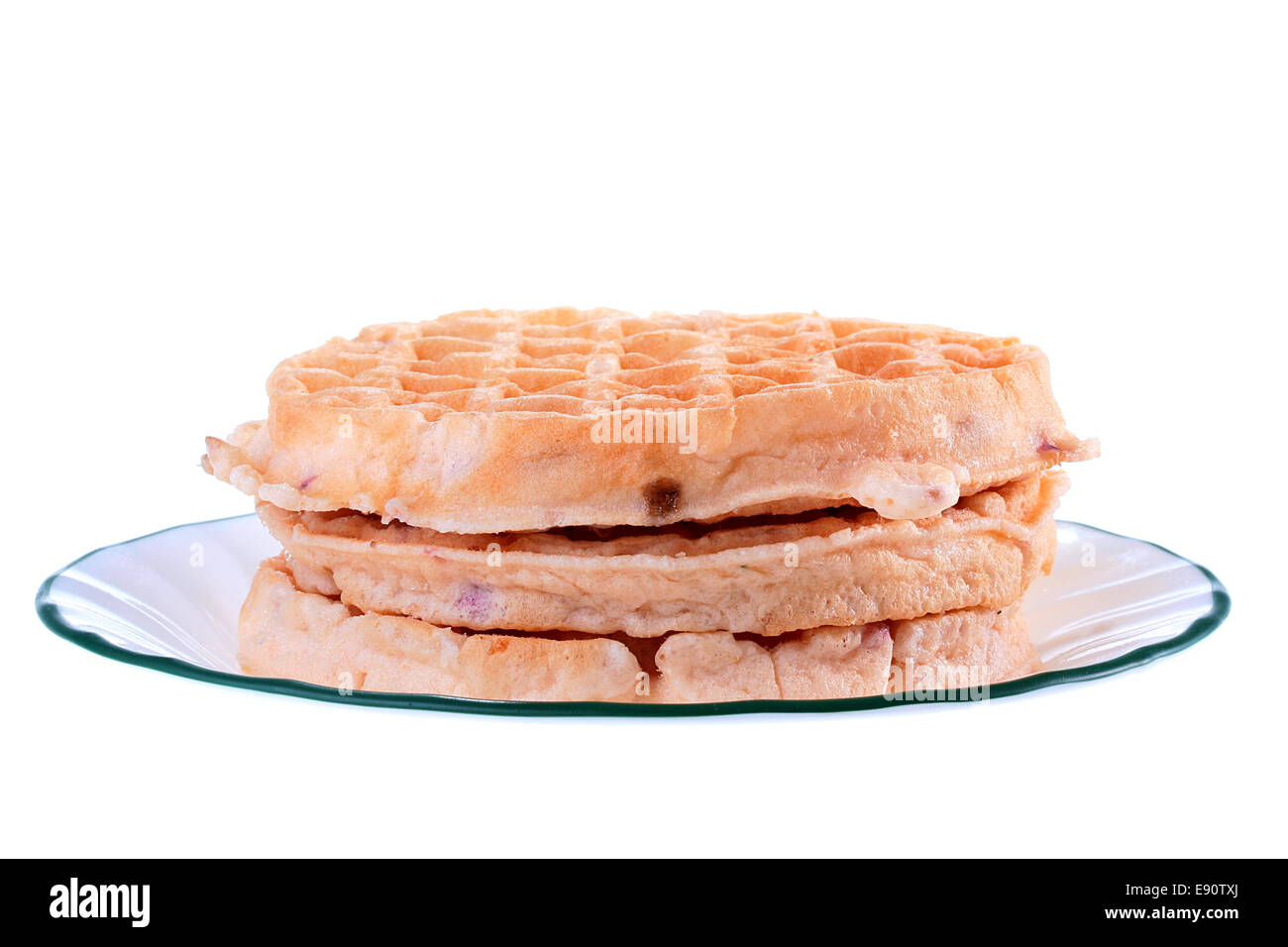 Belgian sugar waffle Cut Out Stock Images & Pictures - Alamy