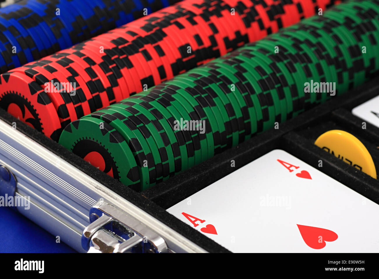 set of chips and cards Stock Photo - Alamy