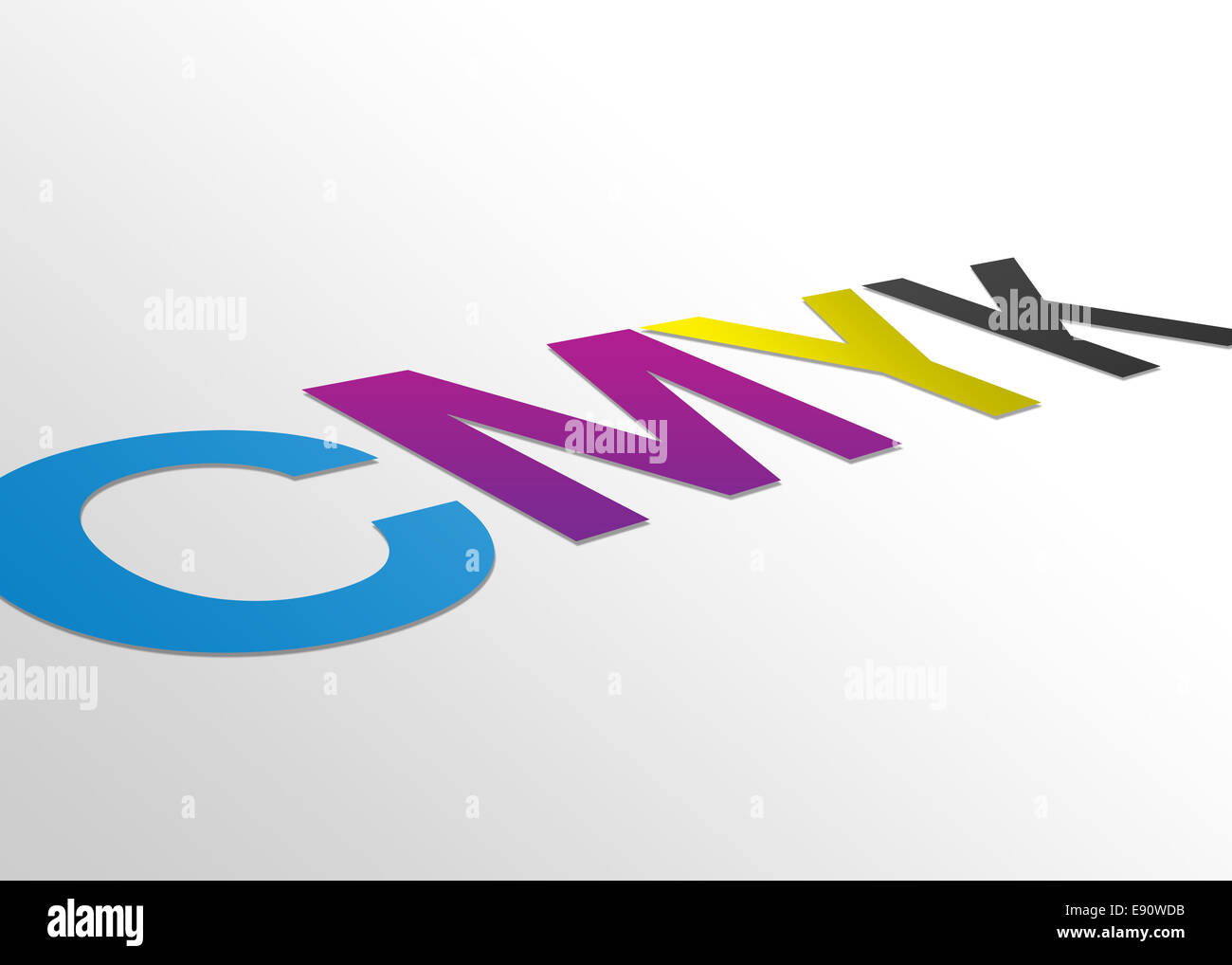 Perspective CMYK Sign Stock Photo - Alamy