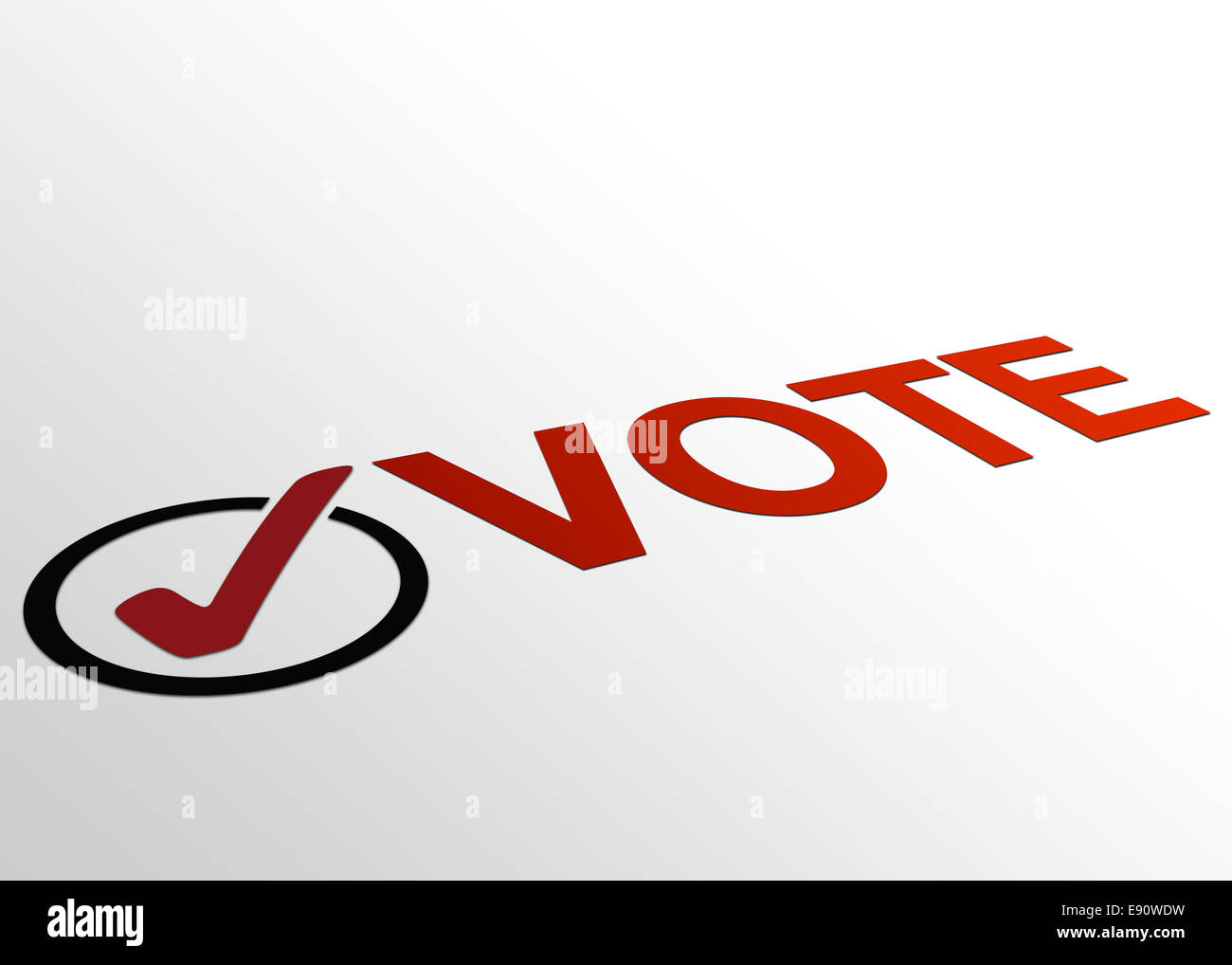 Red and white vote here sign hi-res stock photography and images - Alamy