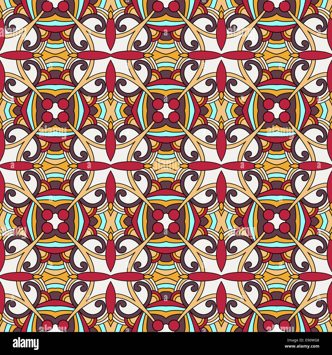 seamless geometry vintage pattern, ethnic style ornamental backg Stock ...