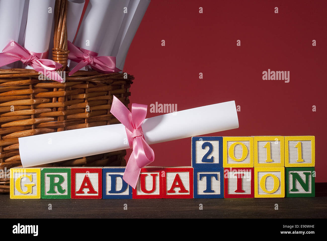Wooden blocks Graduation 2011 Stock Photo - Alamy