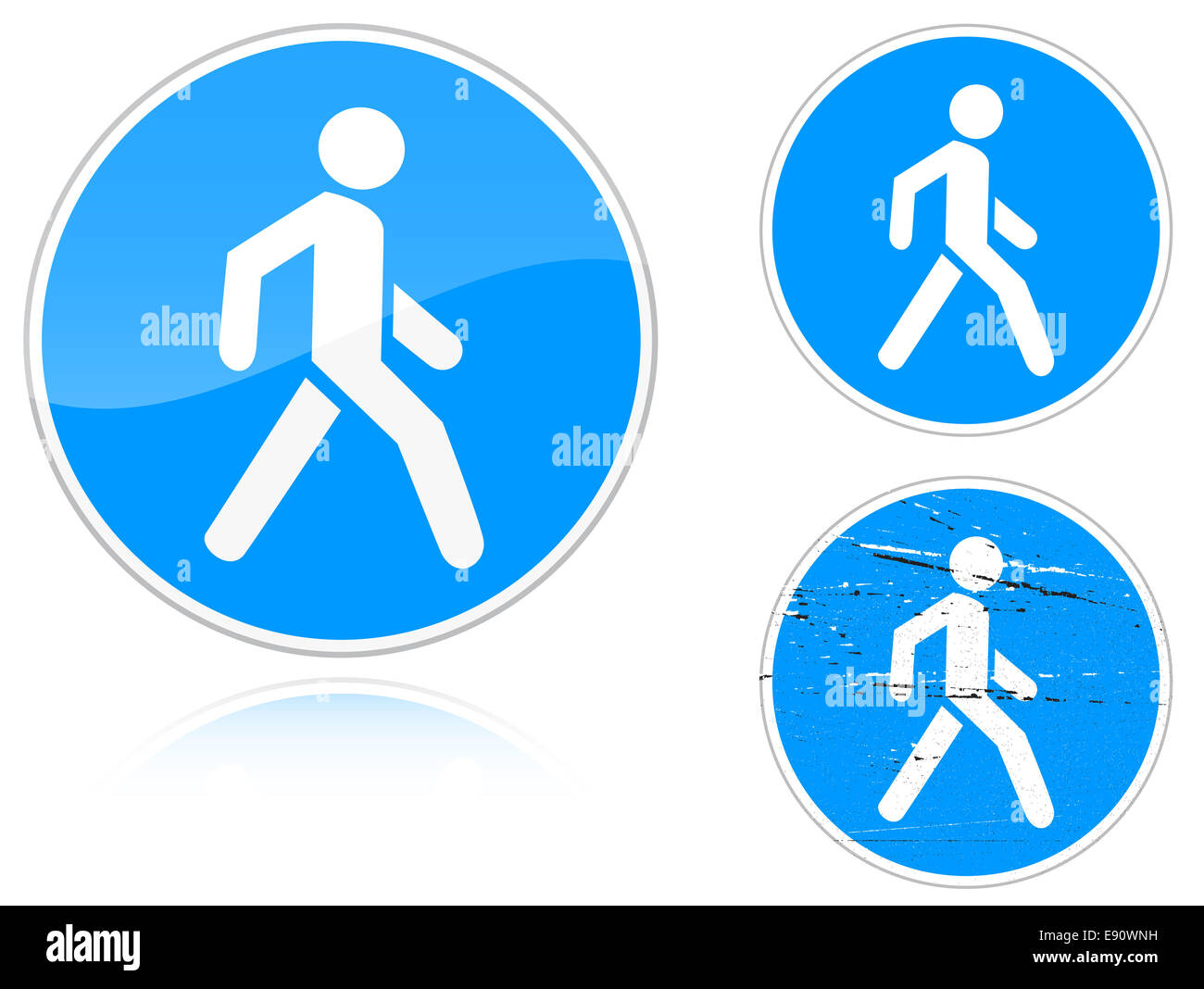 Set of simple traffic sign sign hi-res stock photography and images - Alamy