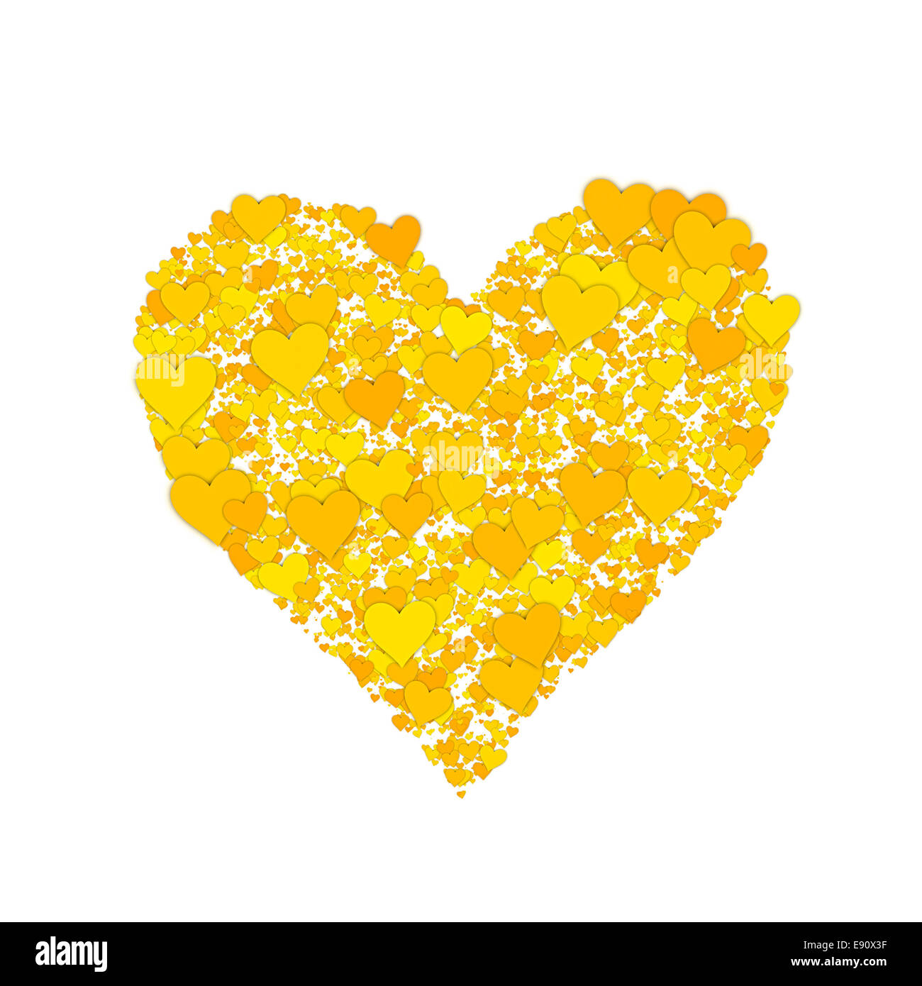 Yellow pattern hearts Cut Out Stock Images & Pictures - Alamy