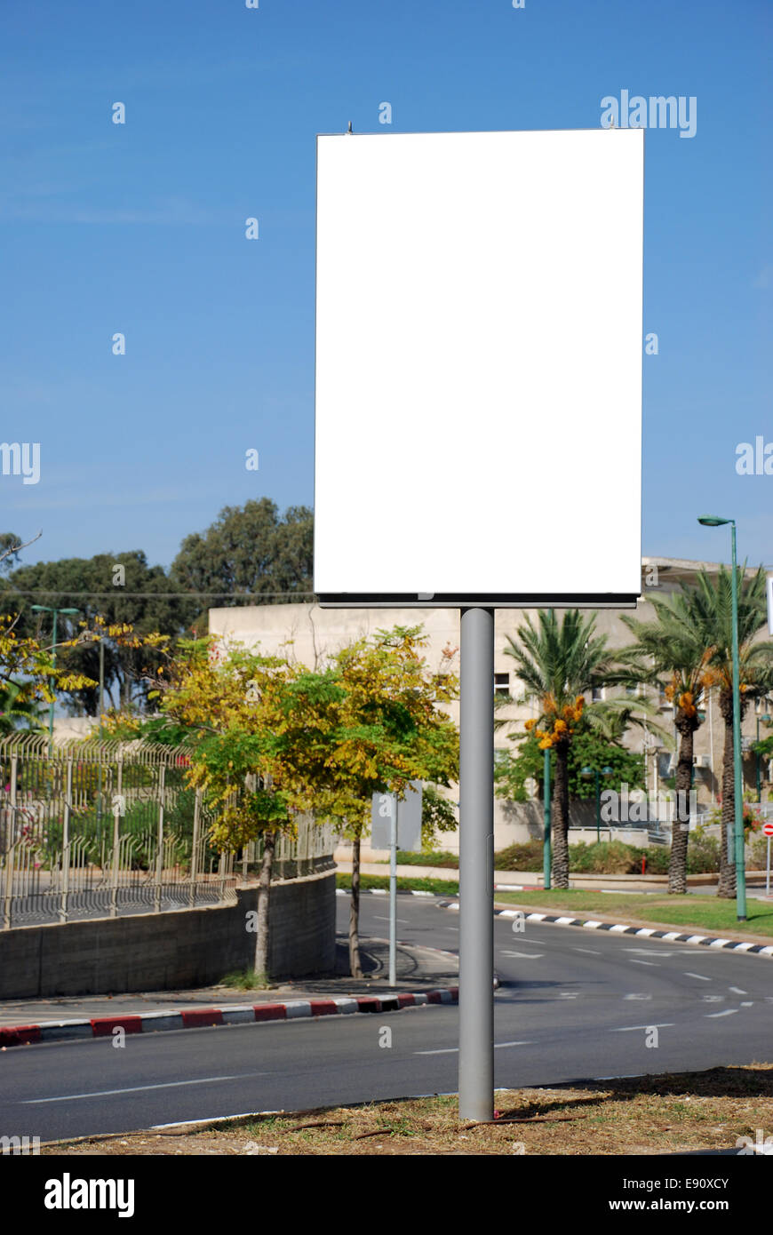 Blank white sign with a copy space area Stock Photo - Alamy