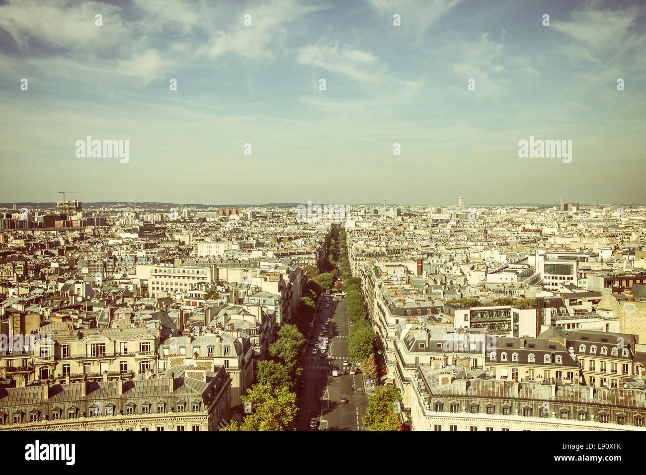 View on Paris from Arc de Triomphe Stock Photo - Alamy