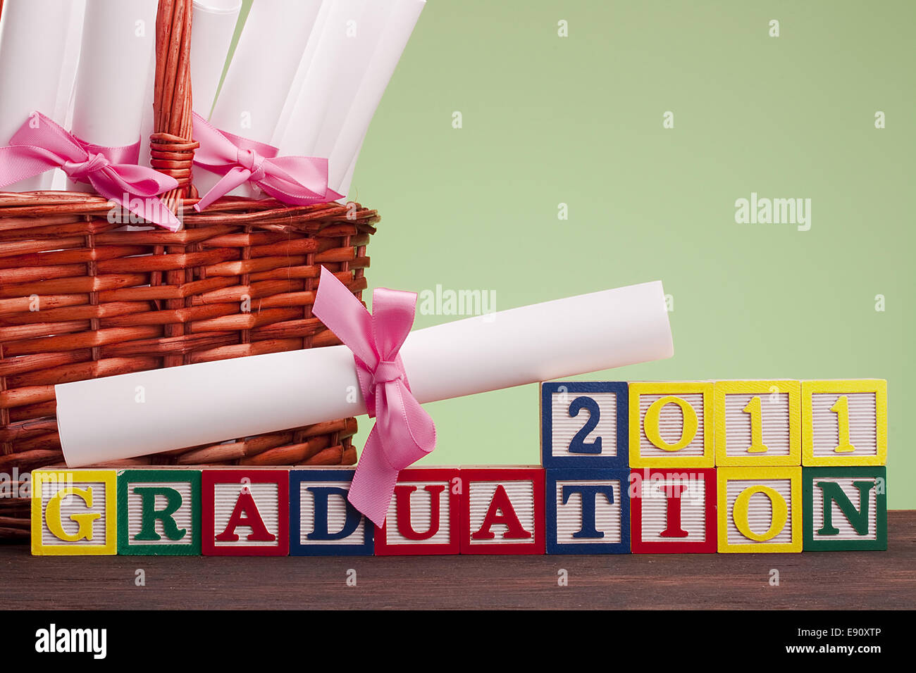 Wooden blocks Graduation 2011 Stock Photo - Alamy