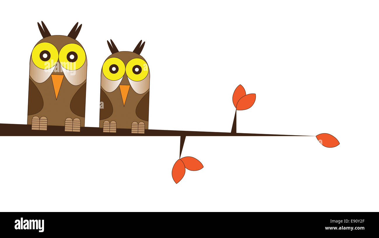 Cartoon owls Cut Out Stock Images & Pictures - Alamy