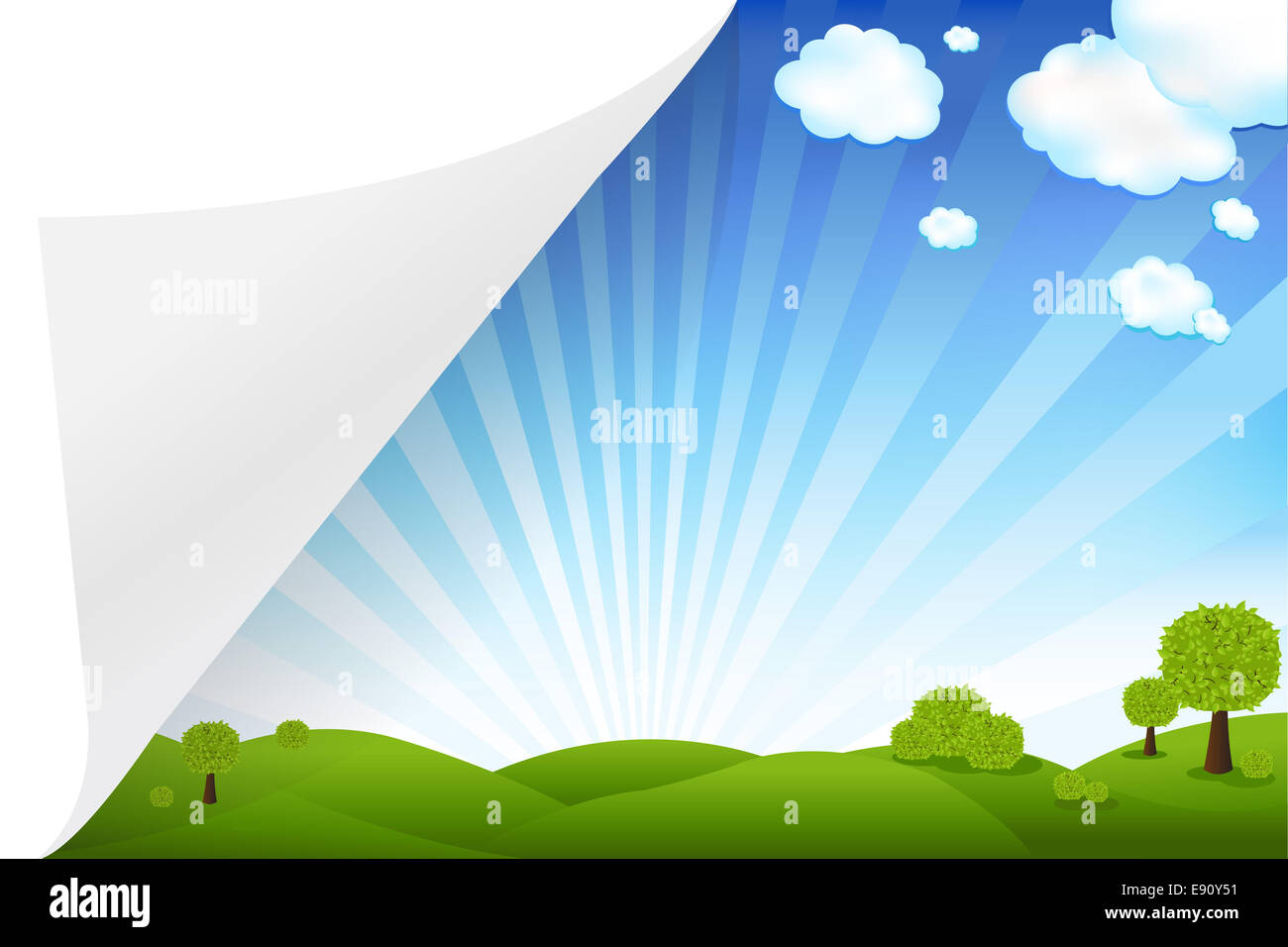 Landscape With Paper Stock Photo - Alamy