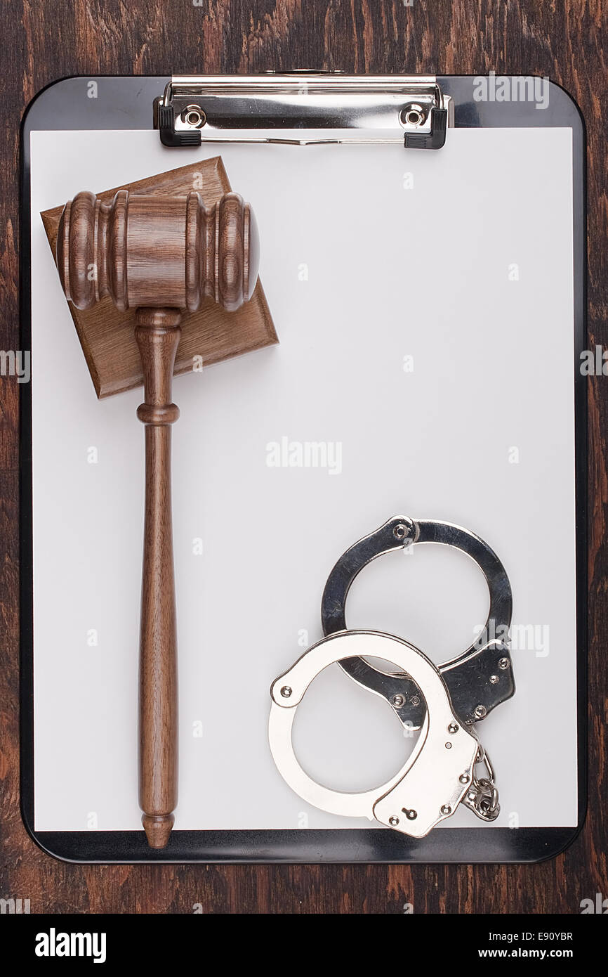 Gavel and Handcuffs Stock Photo - Alamy