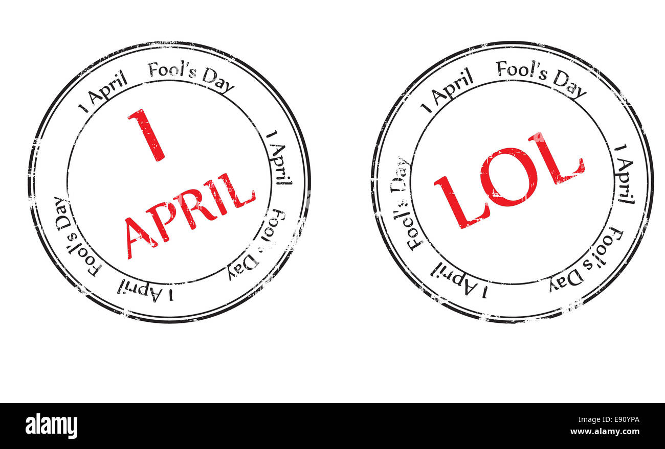 April fools day stamp hi-res stock photography and images - Alamy