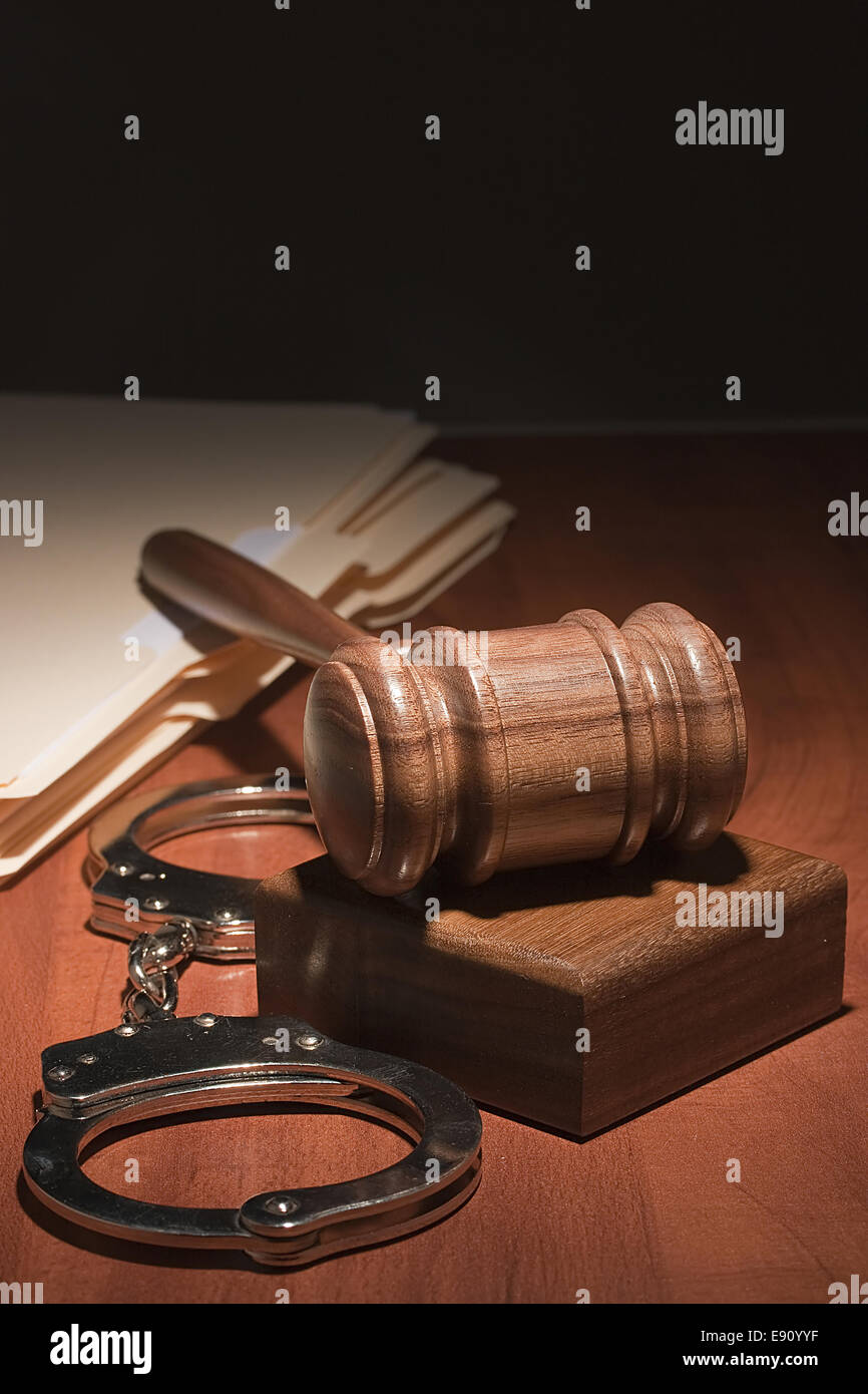 Gavel and Handcuffs Stock Photo - Alamy