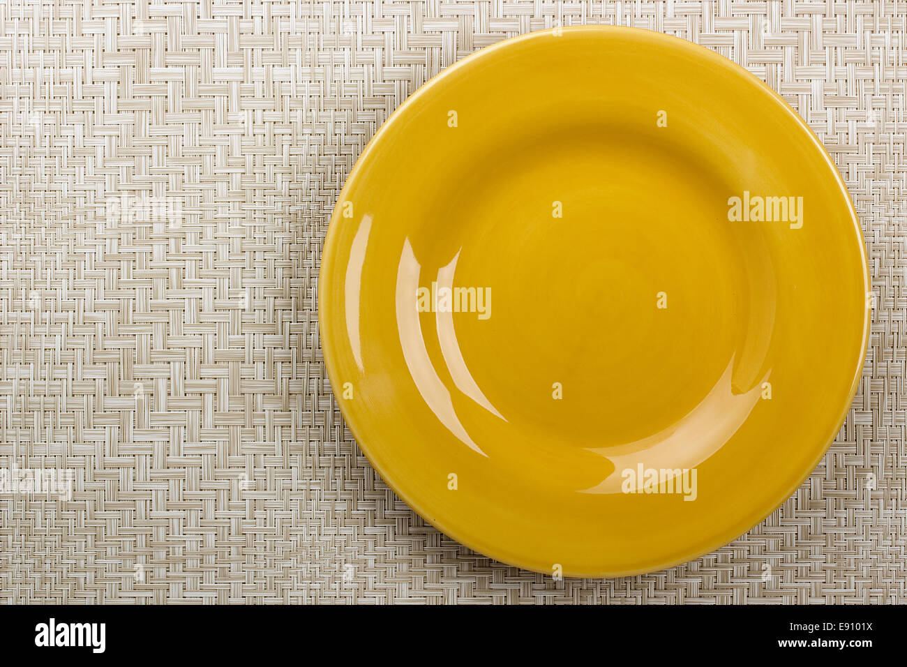 Yellow ceramic plate hi-res stock photography and images - Alamy