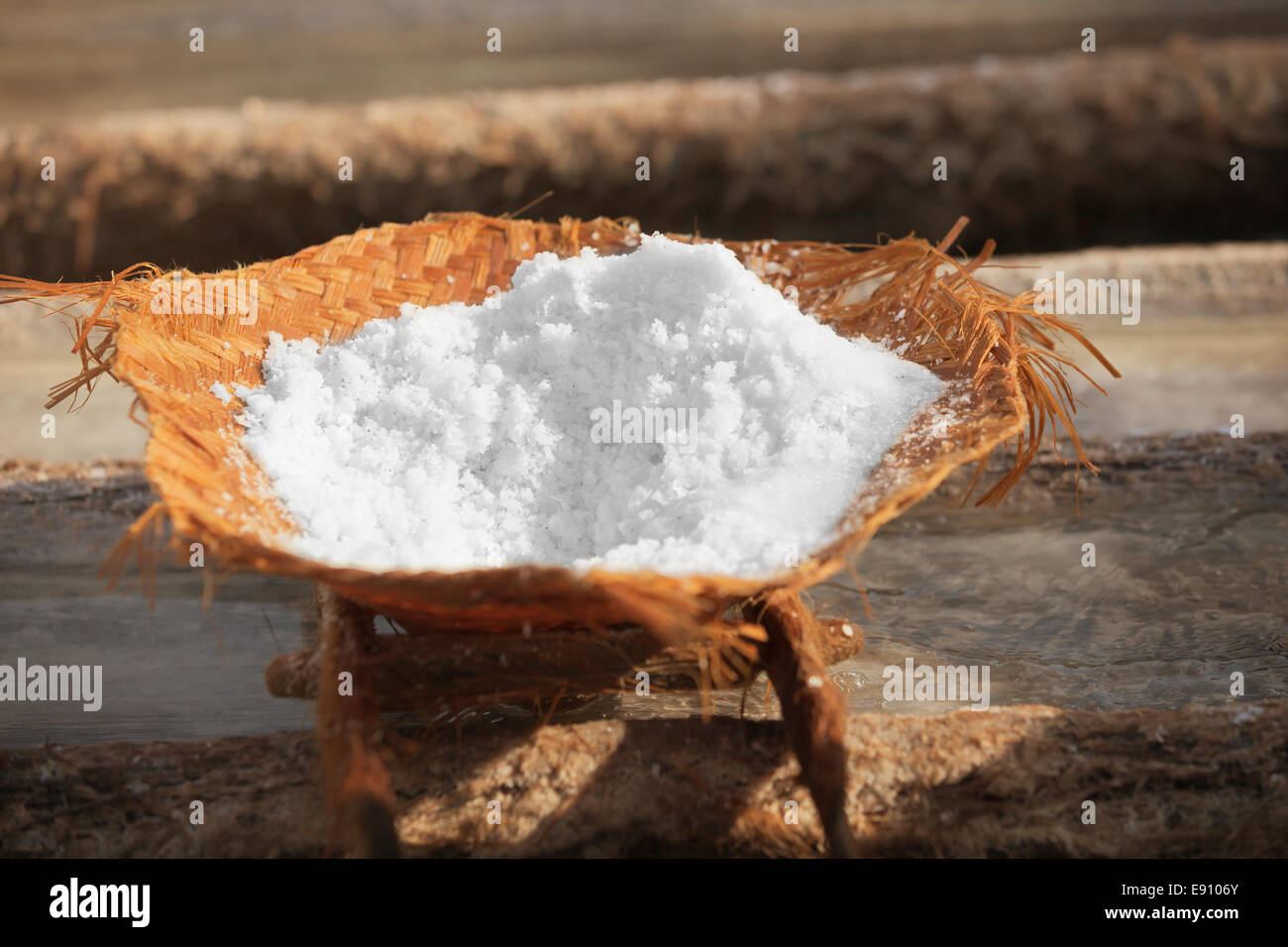 Salt production - traditional method. Bali, Indonesia Stock Photo - Alamy