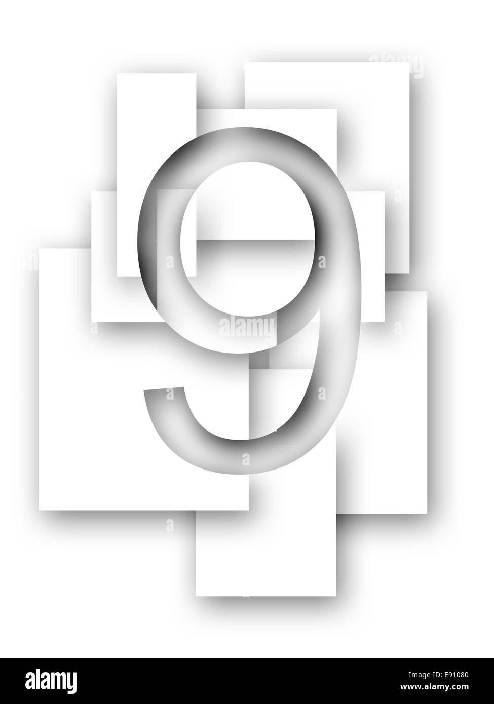 Number nine Black and White Stock Photos & Images - Alamy