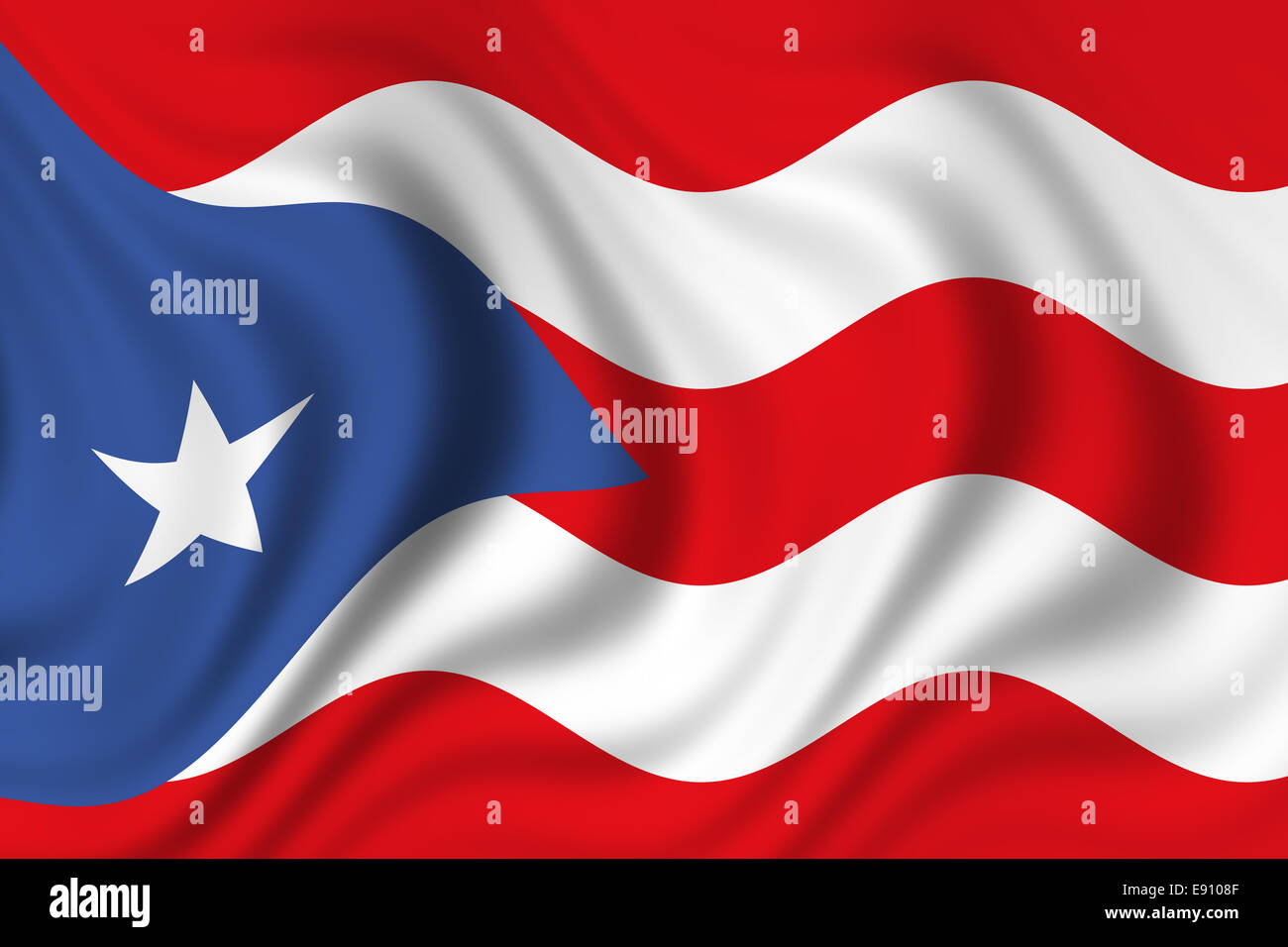 Flag of Puerto Rico Stock Photo - Alamy