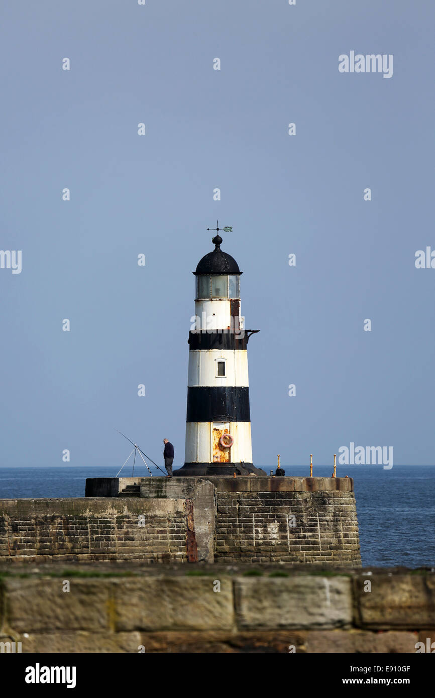 Lighthouse at Seaham harbour in County Durham, England Stock Photo - Alamy