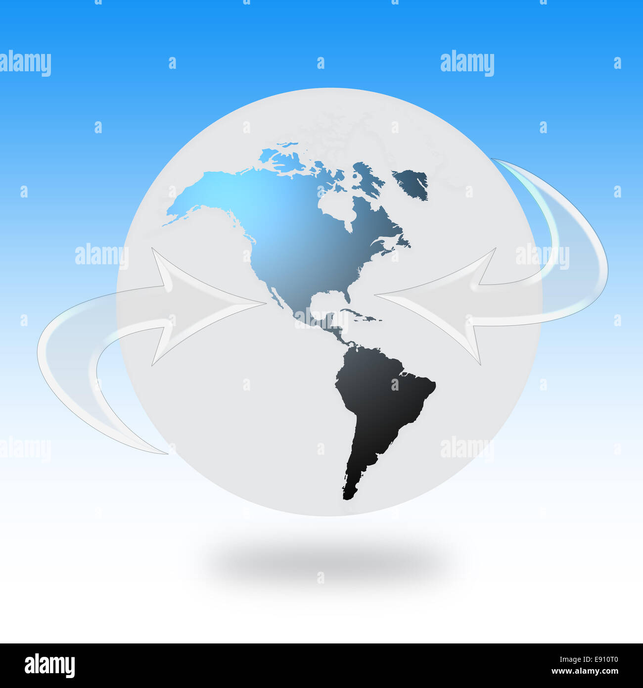 Asien globus karte hi-res stock photography and images - Alamy