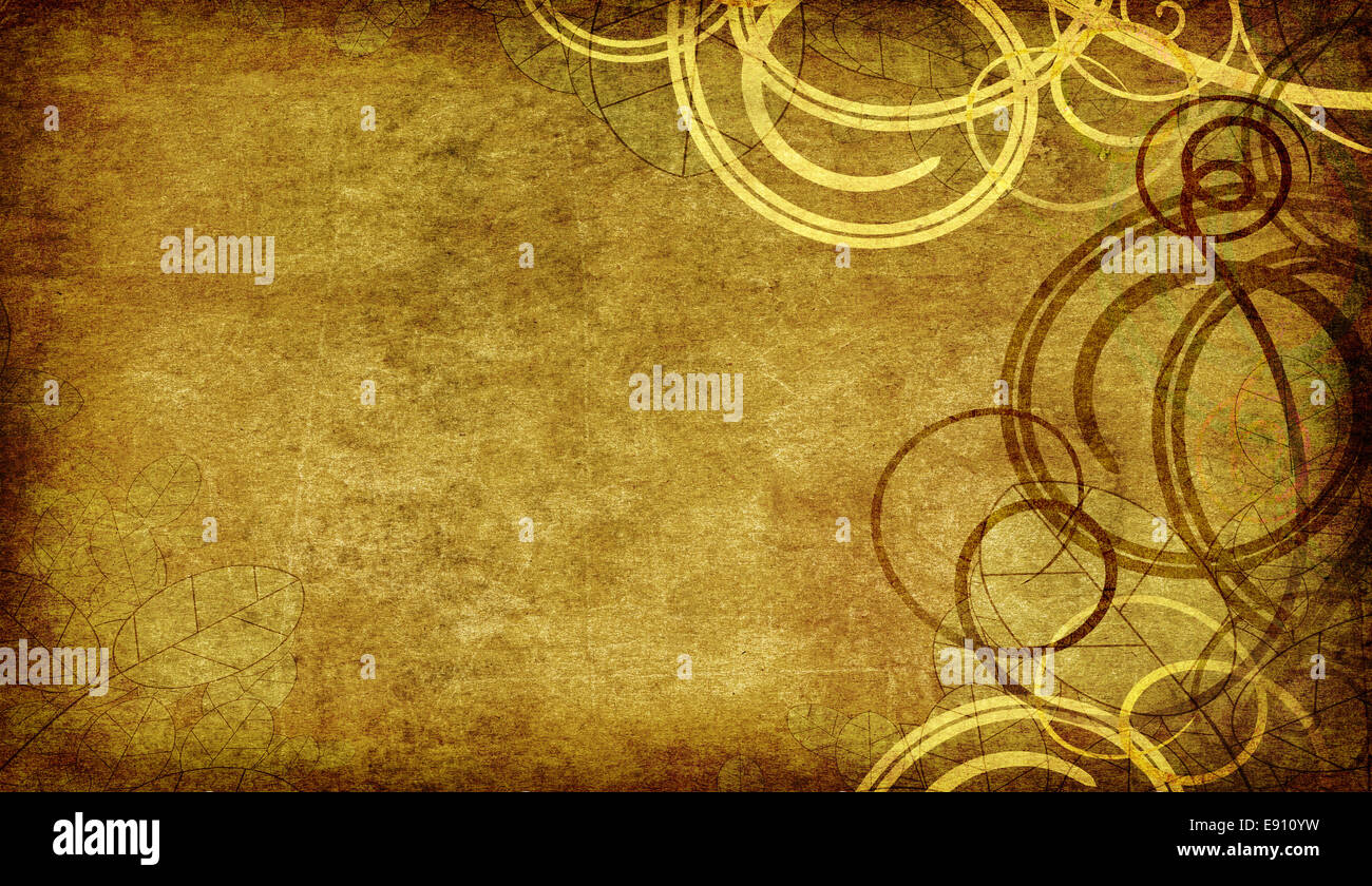 swirls on old paper background Stock Photo - Alamy