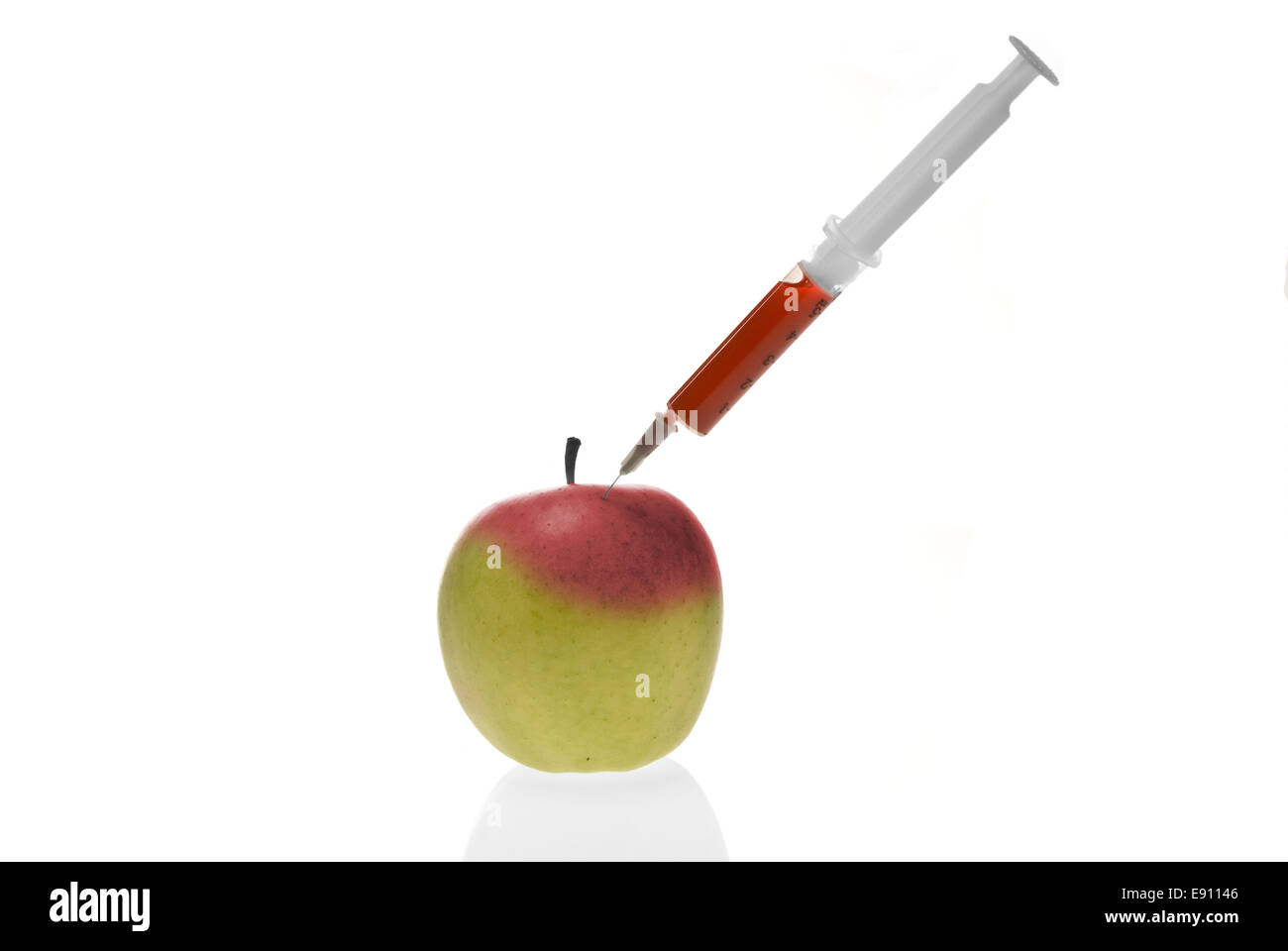 Apple and Injection Stock Photo - Alamy