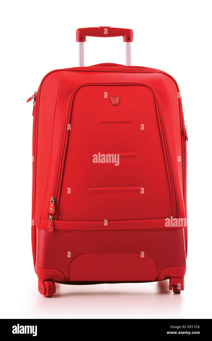 Red car suitcase travel Cut Out Stock Images & Pictures - Alamy
