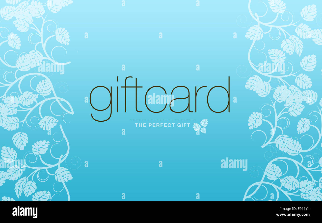 Light Blue Gift Card Stock Photo - Alamy