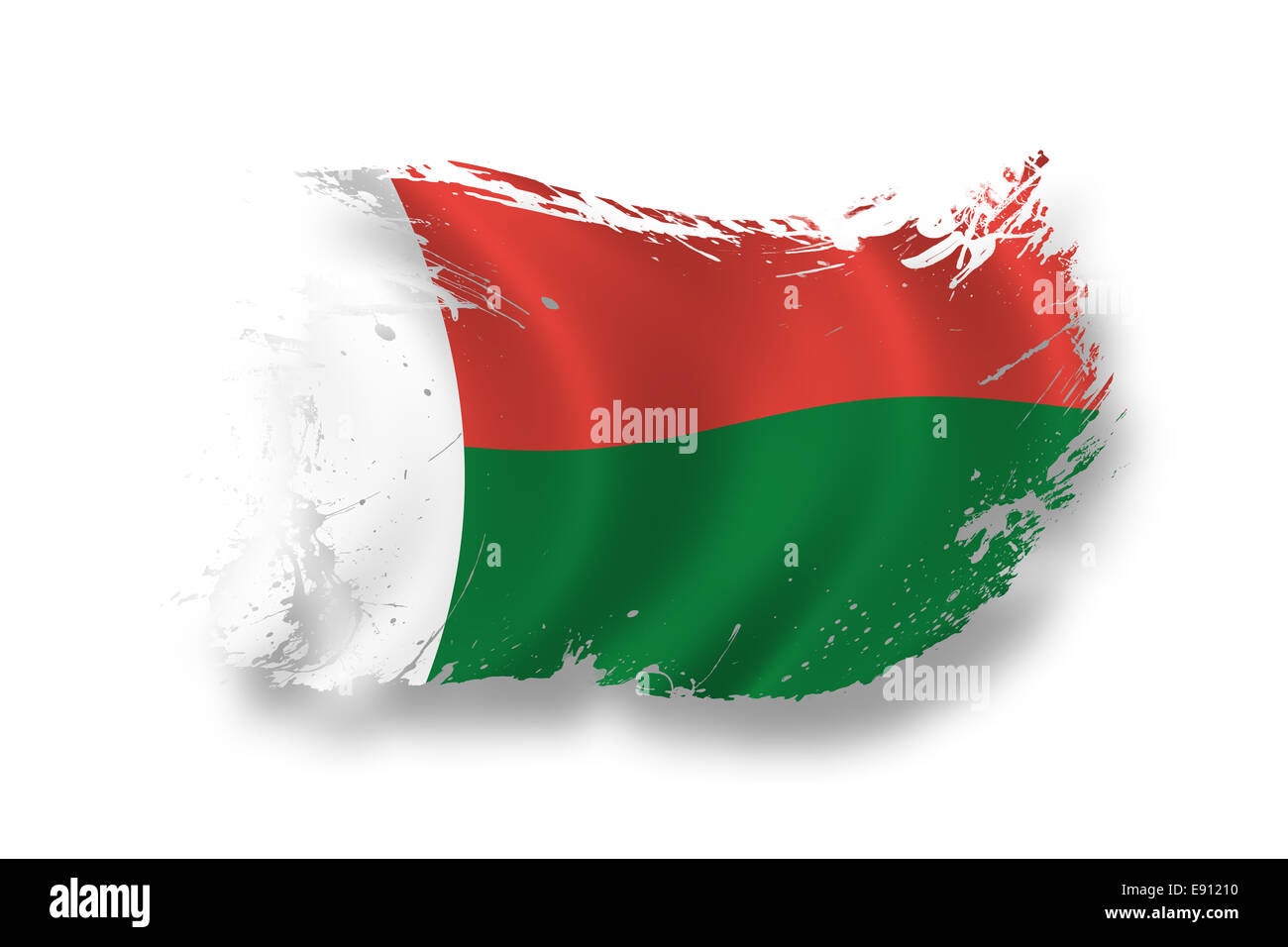 Flag of Madagascar Stock Photo - Alamy