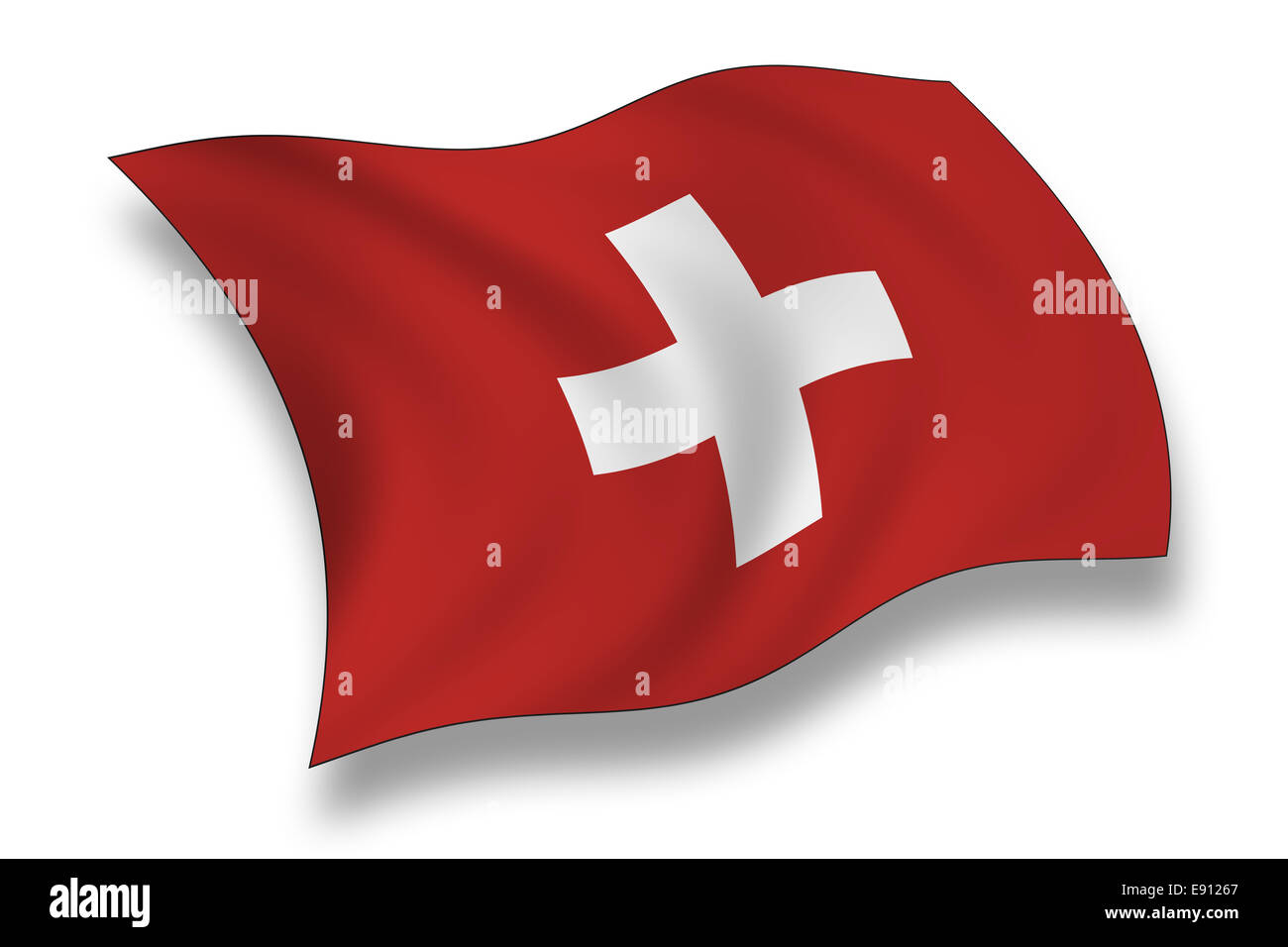 Flag of switzerland Cut Out Stock Images & Pictures - Alamy