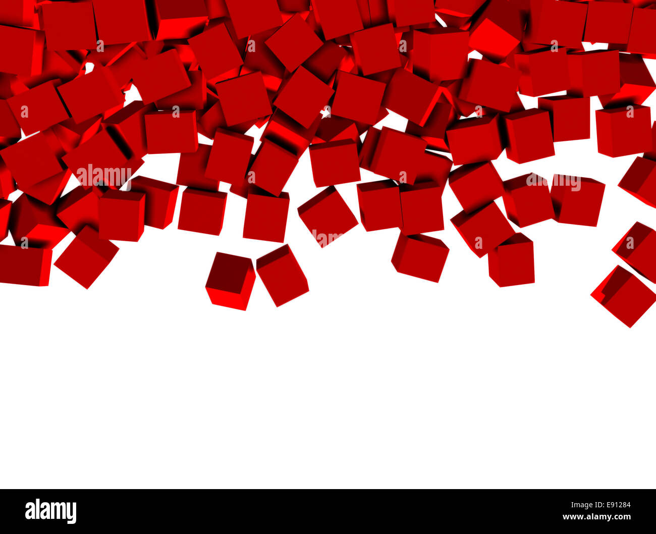 3d red cubes isolated on white background Stock Photo - Alamy