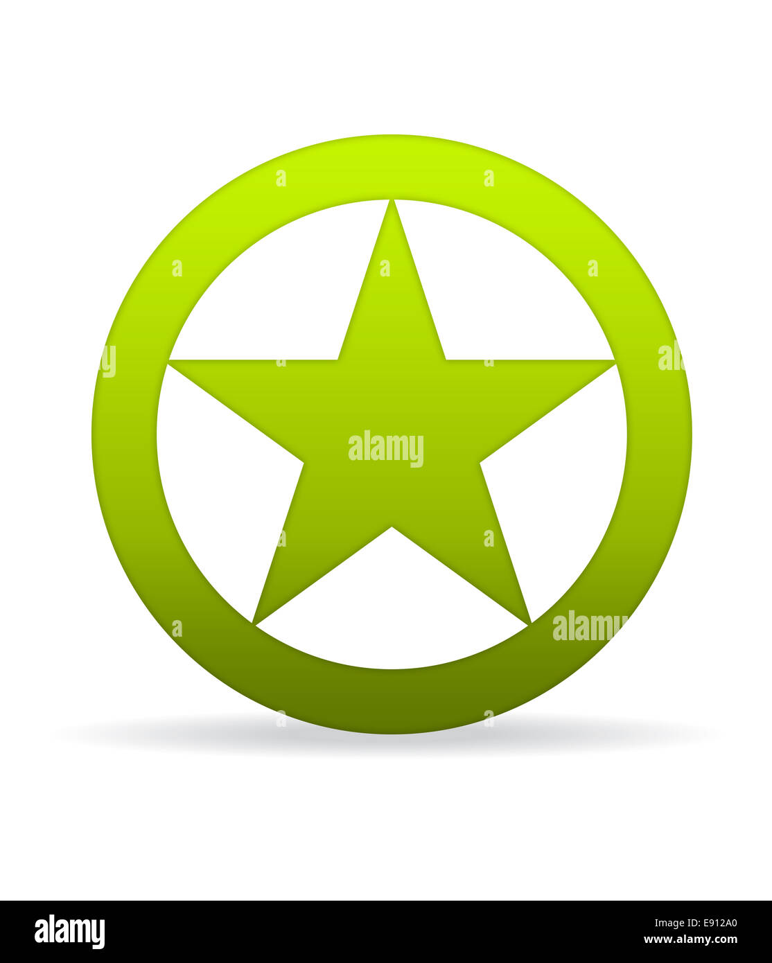 Green Star Icon Stock Photo - Alamy