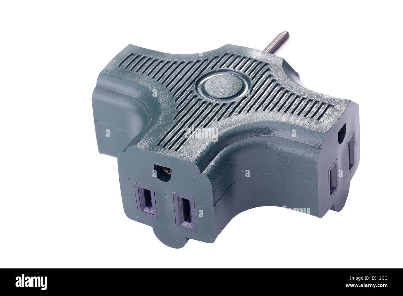 Green power plug power outlet Cut Out Stock Images & Pictures - Alamy