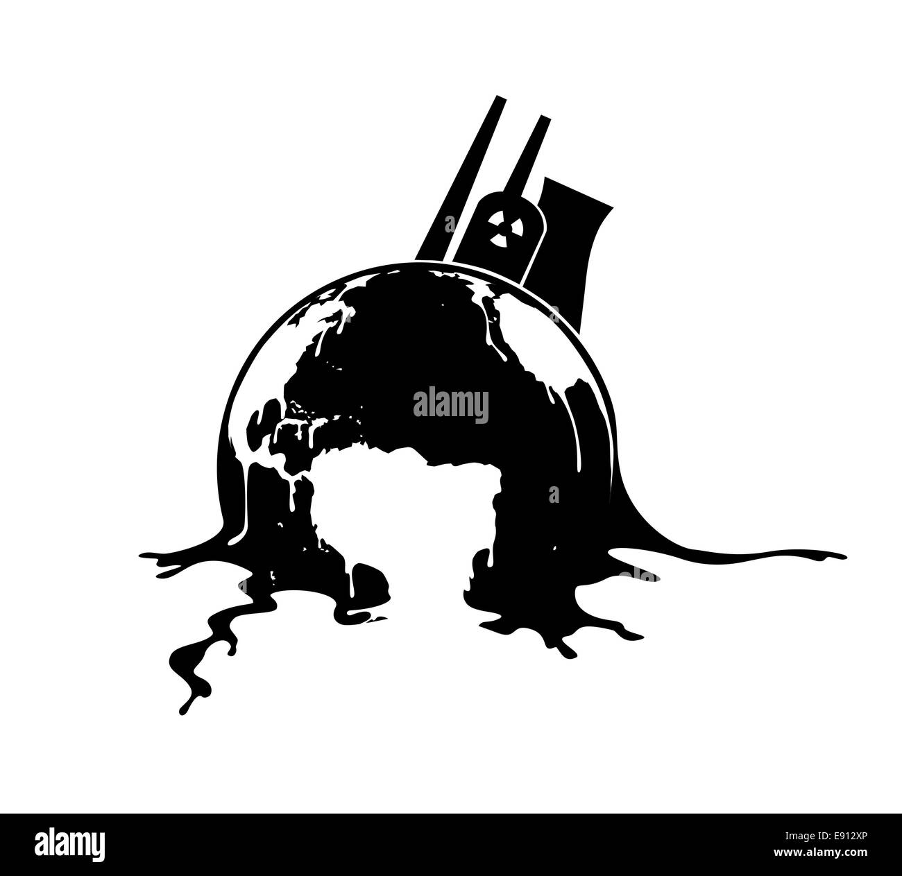 Symbol nuclear danger on Black and White Stock Photos & Images - Alamy