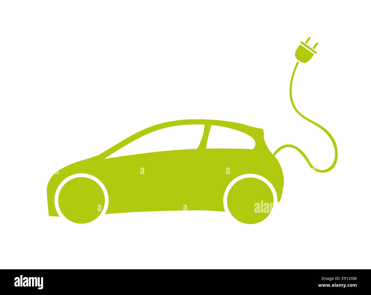 Recharge electric car illustration Cut Out Stock Images & Pictures - Alamy