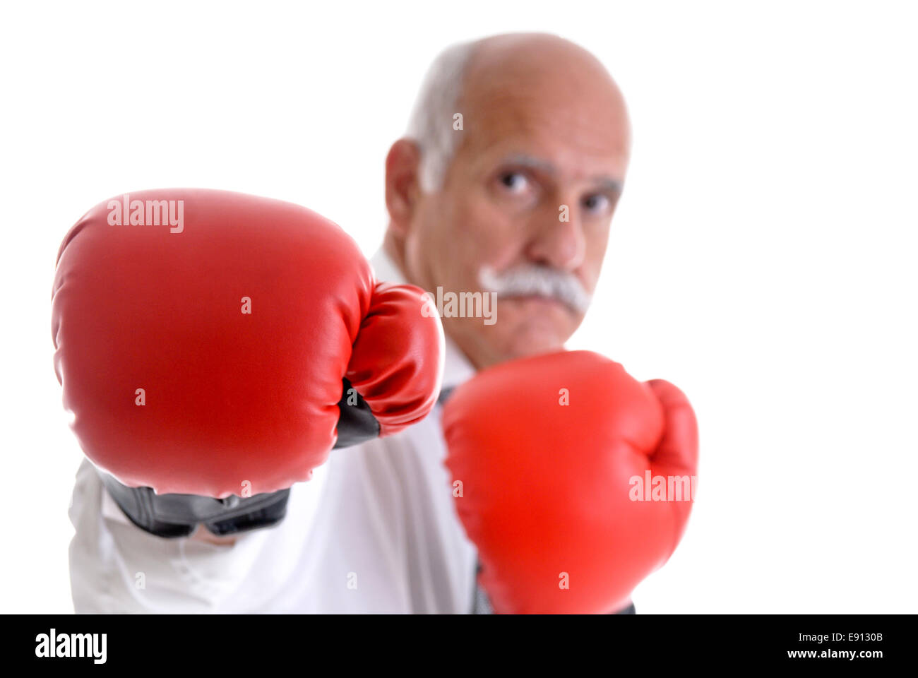 Pensioners with boxing gloves Stock Photo - Alamy