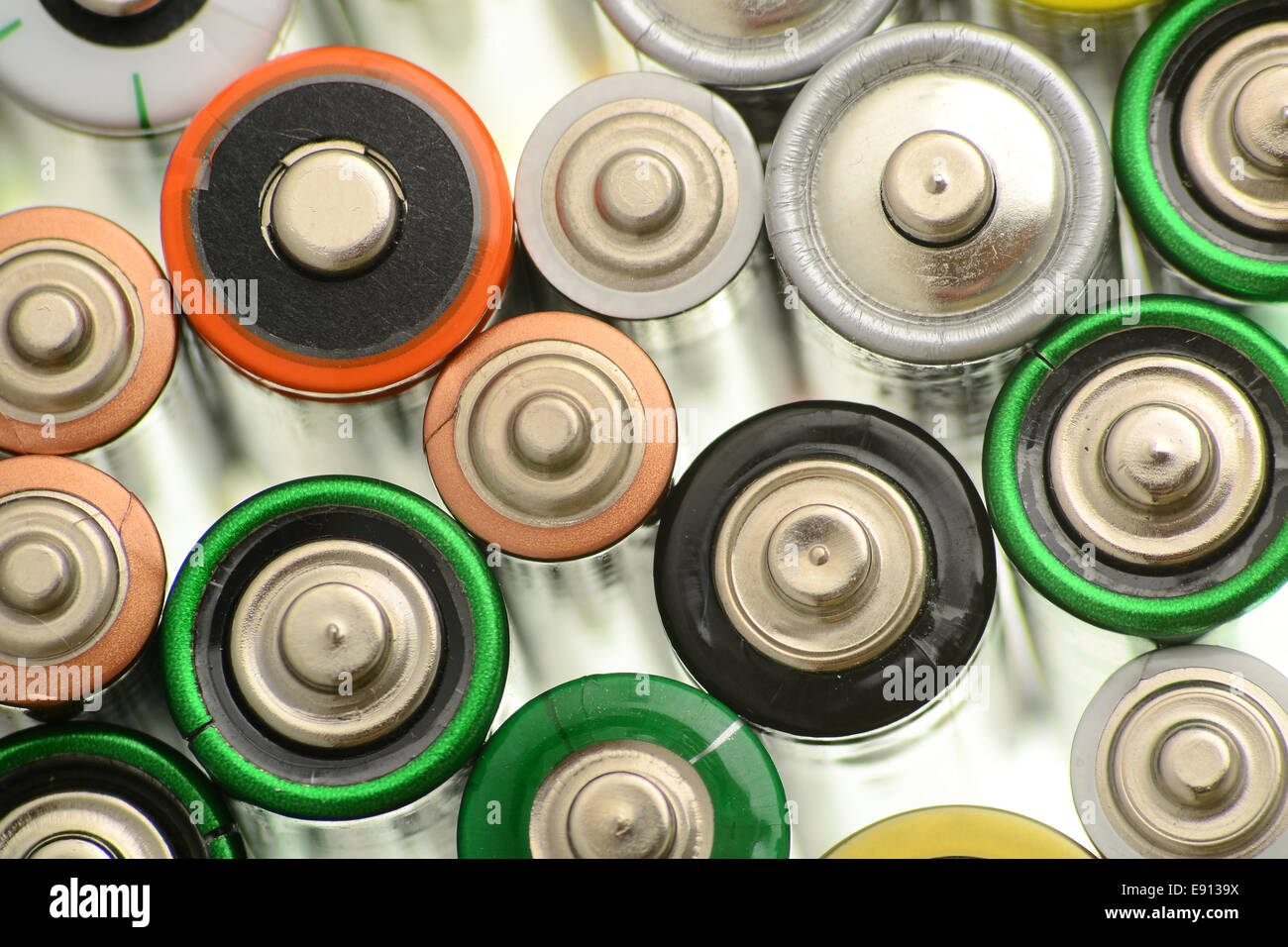 Composition with alkaline batteries Stock Photo - Alamy