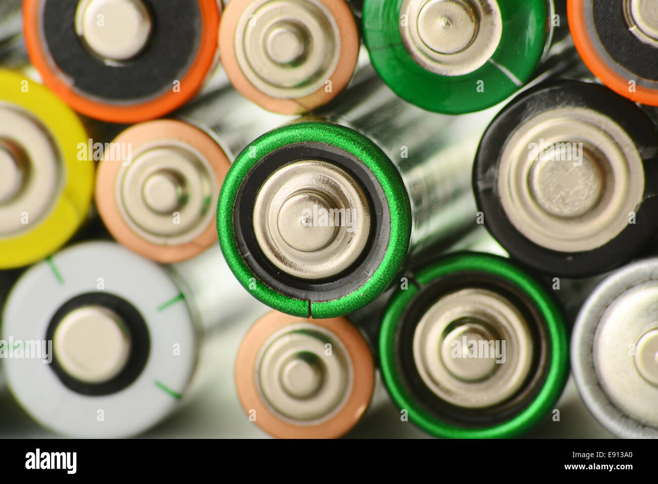 Composition with alkaline batteries Stock Photo - Alamy