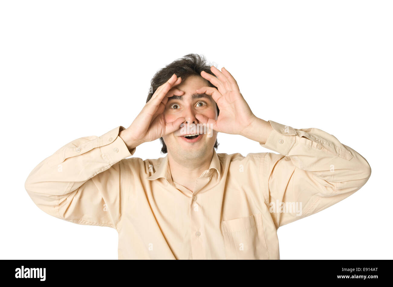 A man staring at something Stock Photo - Alamy