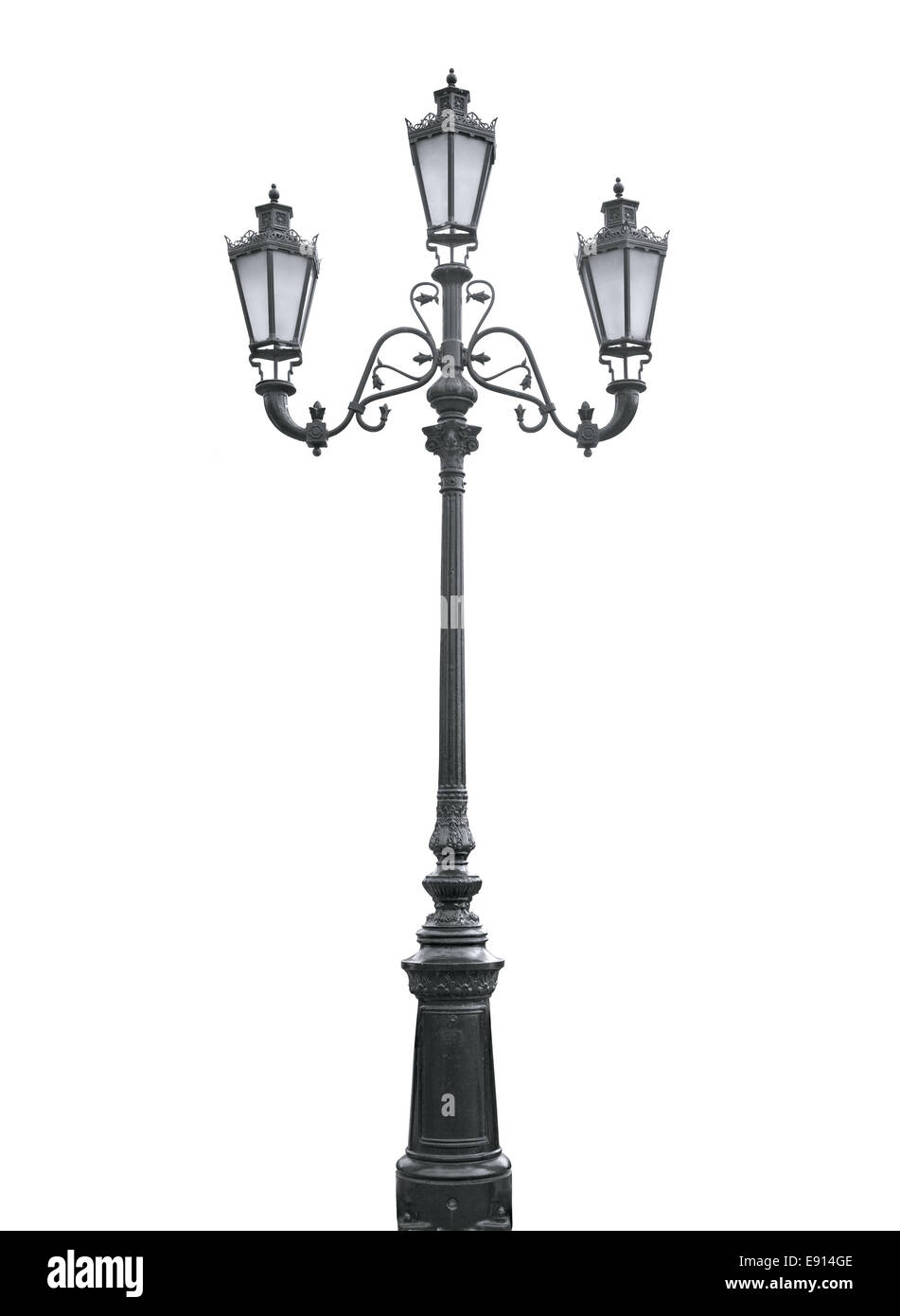 An isolated photo of an old street lamppost Stock Photo - Alamy