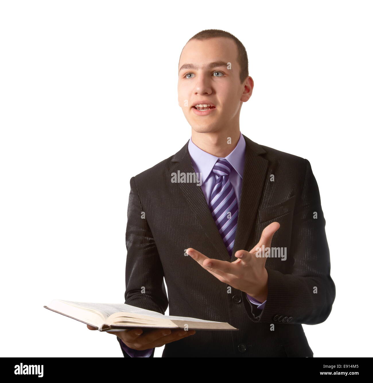 Young man preach the Gospel Stock Photo - Alamy