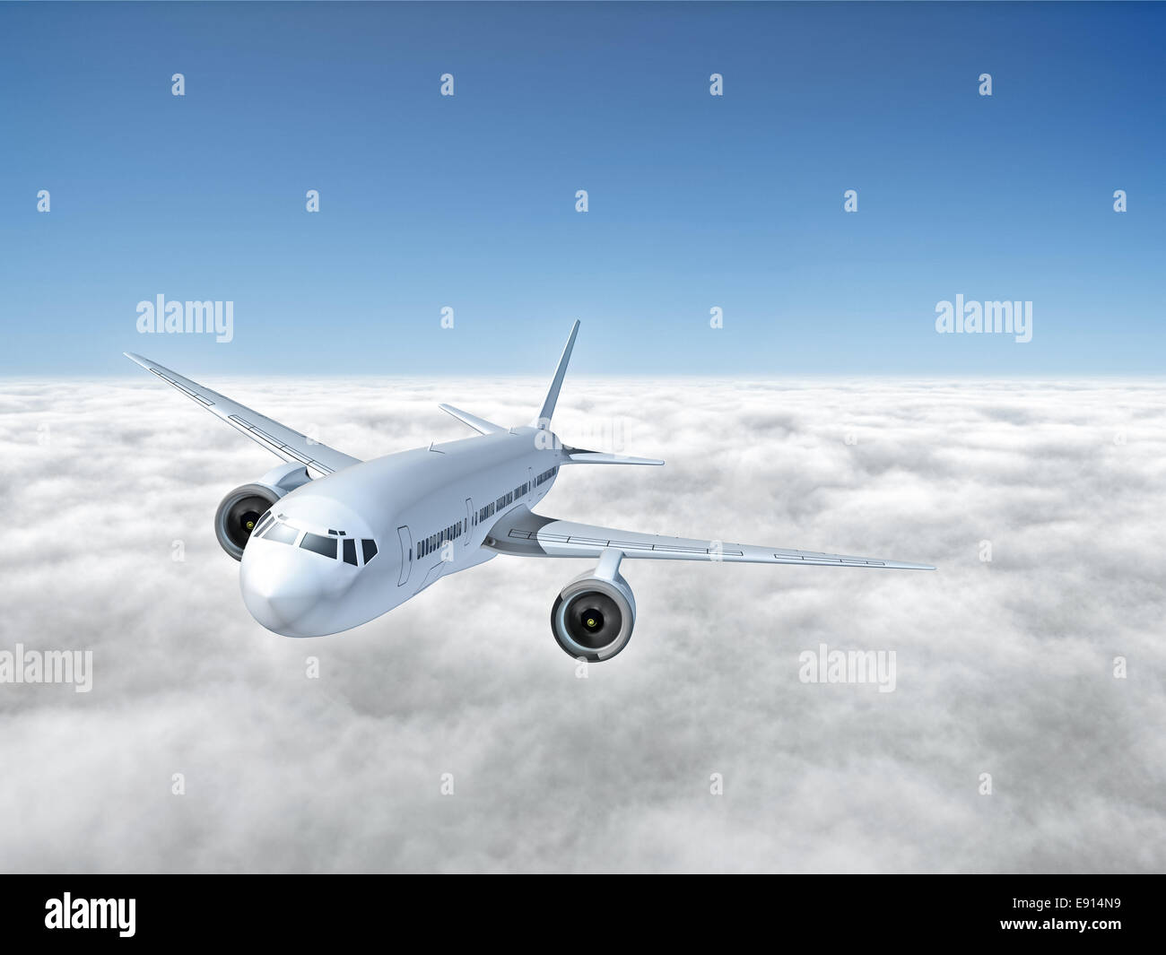 airplane above clouds Stock Photo - Alamy