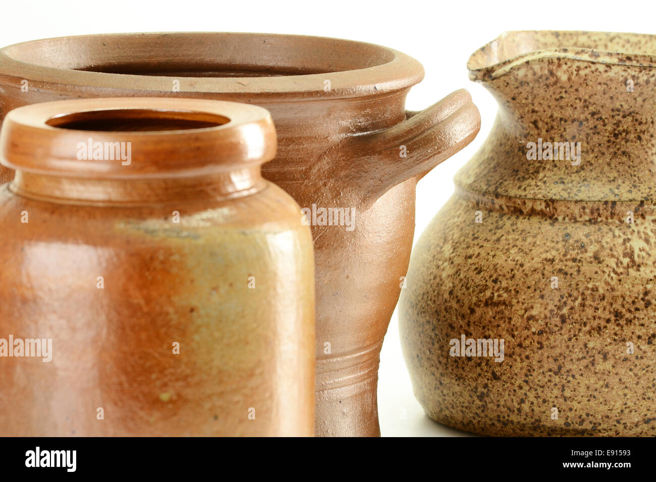 Old pottery. Kitchen dishes Stock Photo - Alamy