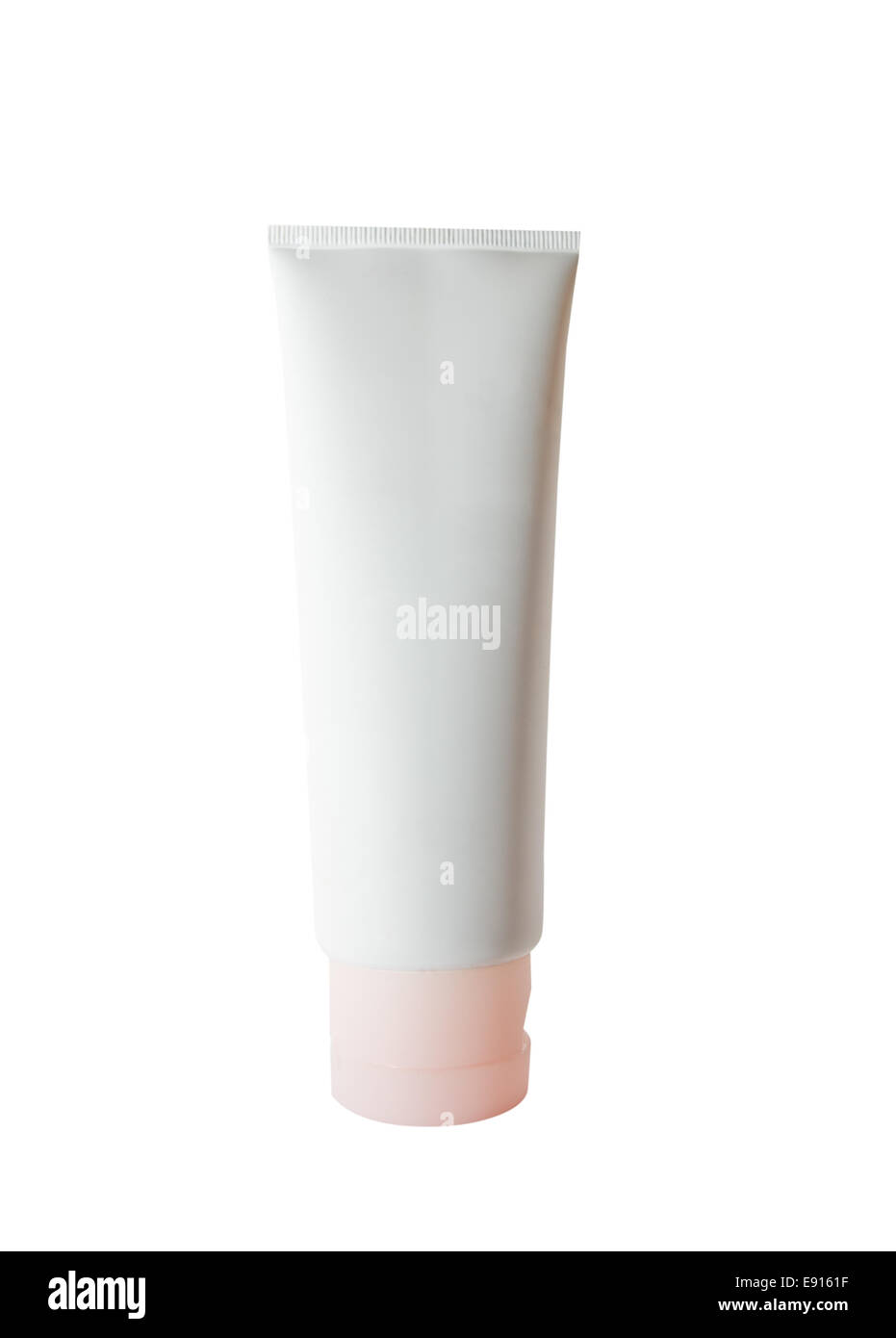 White plastic cream tube isolated over white Stock Photo - Alamy