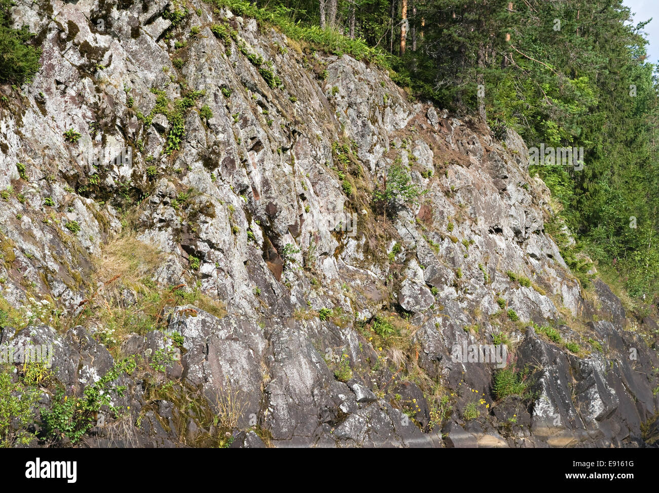 Cliffs of a dry riverbed Stock Photo - Alamy