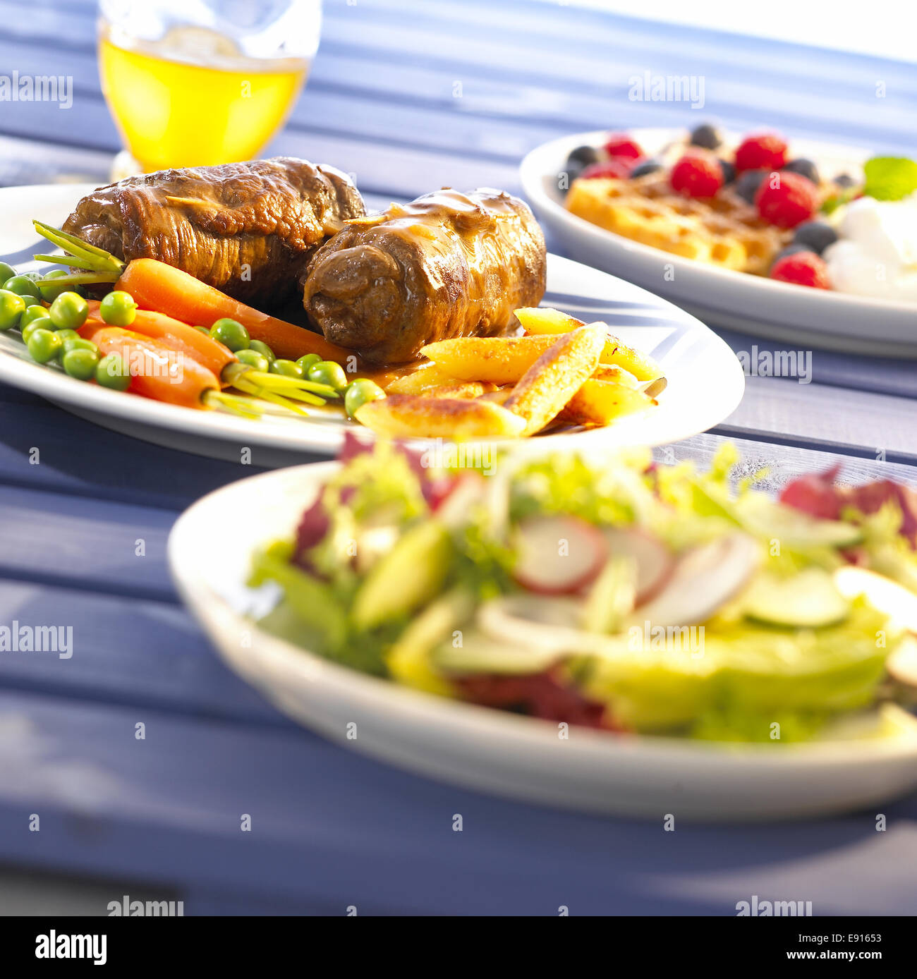 Starter main course dessert hi-res stock photography and images - Alamy
