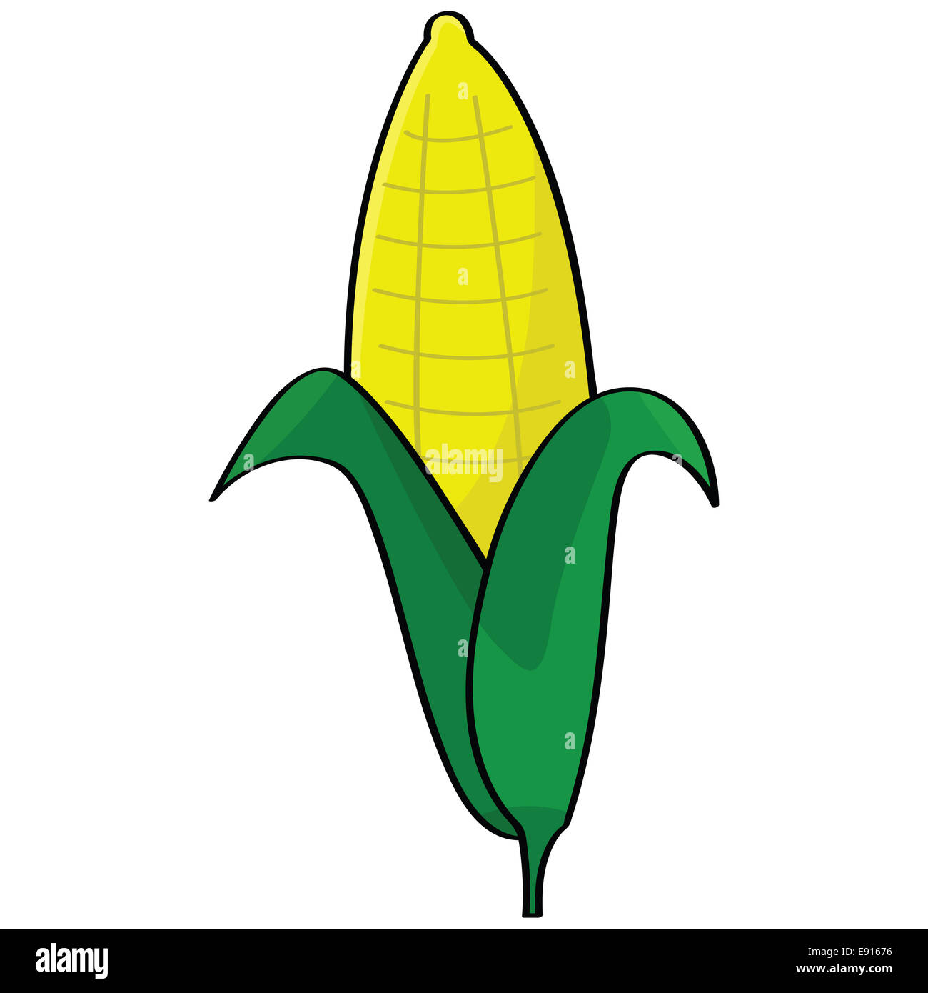 Cartoon sweet corn maize vegetable hi-res stock photography and images ...