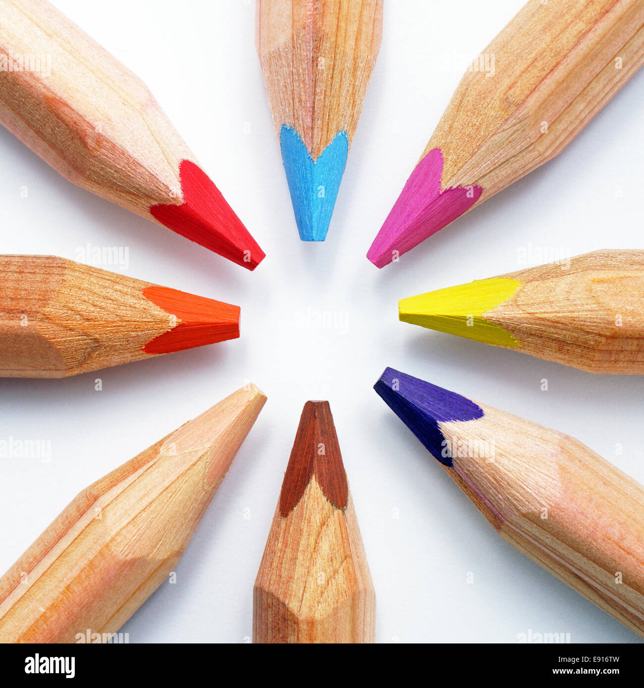 Crayon Circle Colors Stock Photo - Alamy