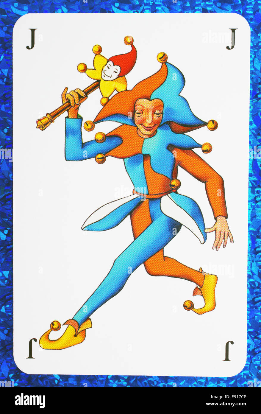 Joker - orange blue Stock Photo - Alamy