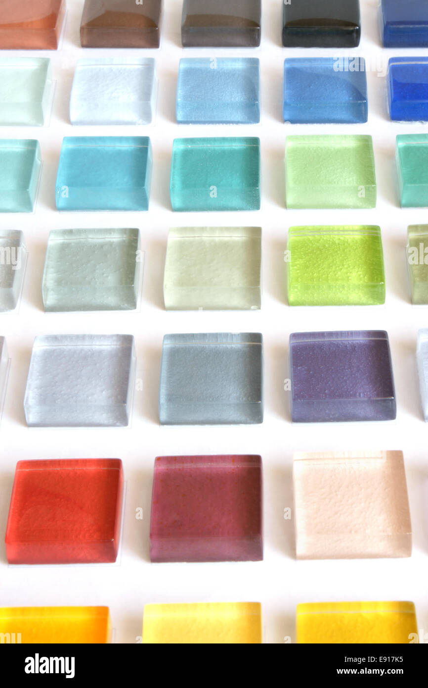 Collection glass tile Stock Photo - Alamy