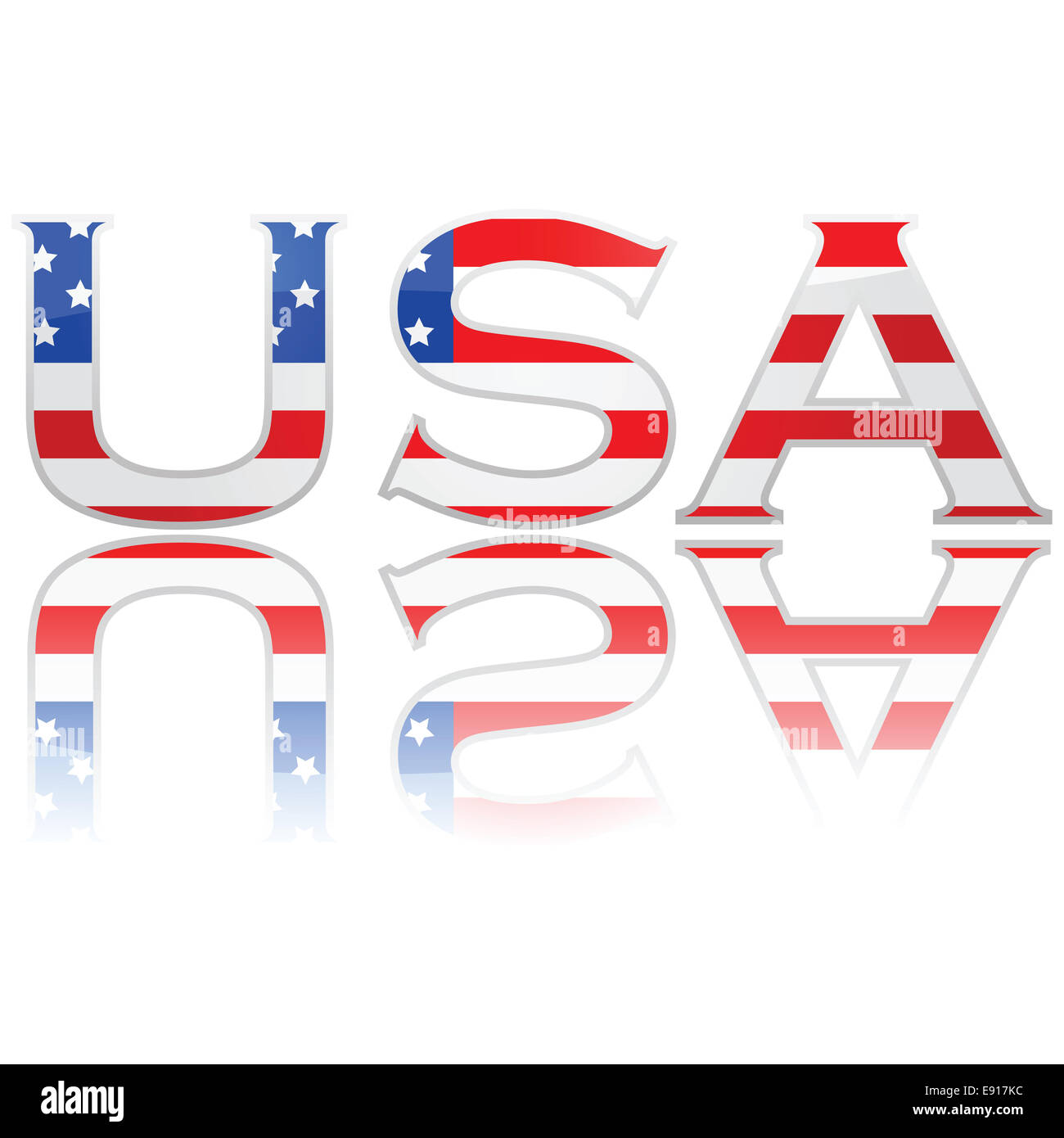 Flag in letters USA Stock Photo - Alamy