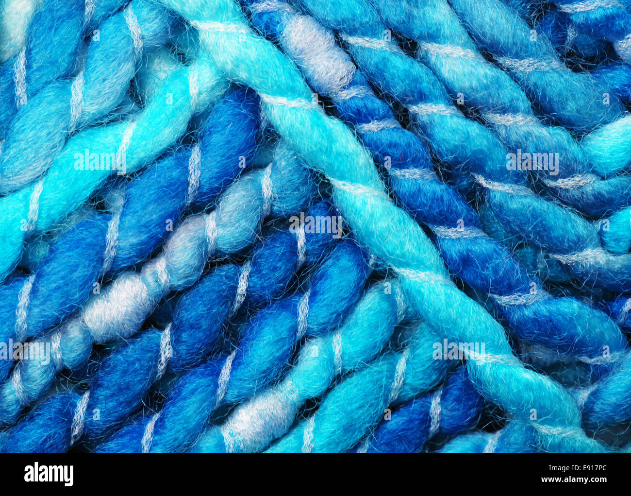 Blue Wool Close-up Stock Photo - Alamy